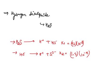 Solved Hydrogen Sulfide H2s Dissociates Stepwise With Dissociation