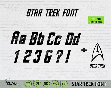 Star Trek Font Star Trek Otf Star Trek Svg Star Trek Font Svg Font Cricut Font Silhouette