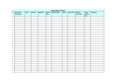 Great Action Item Templates MS Word Excel ᐅ TemplateLab