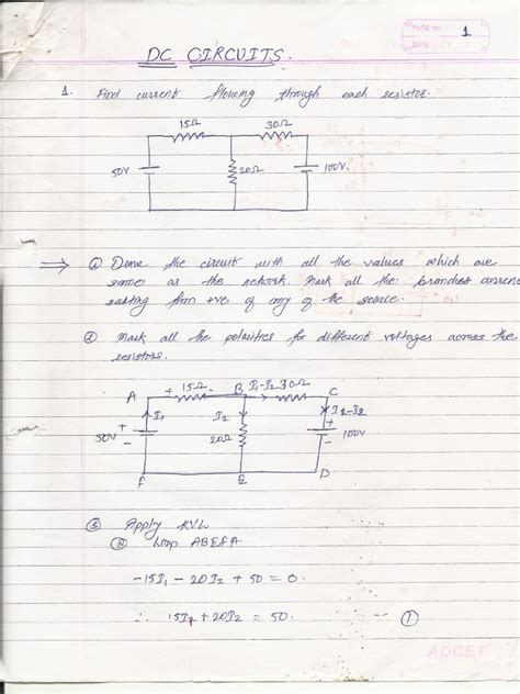 Dc Circuits Numerical Pdf
