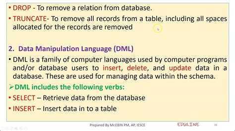 Module 1 Topic 8 Database Languages Youtube