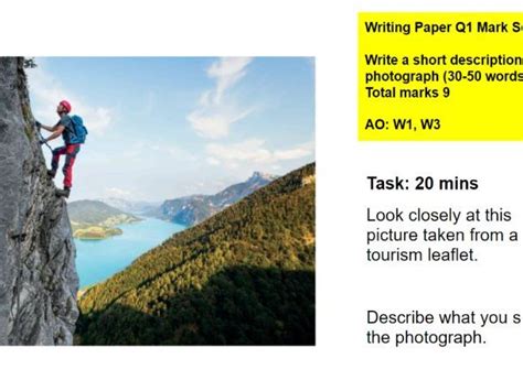 Igcse English Second Language Writing Paper Q1 Practice Cards Teaching Resources