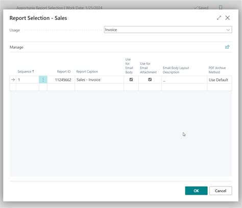 Report Selection Apportunix Document Creator