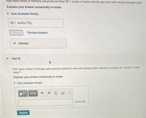 Solved How Many Moles Of Methane Are Produced When 85 1 Chegg