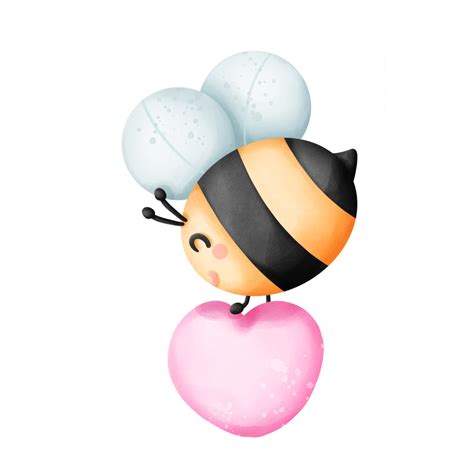 Valentine Cute Bee 39200998 Png