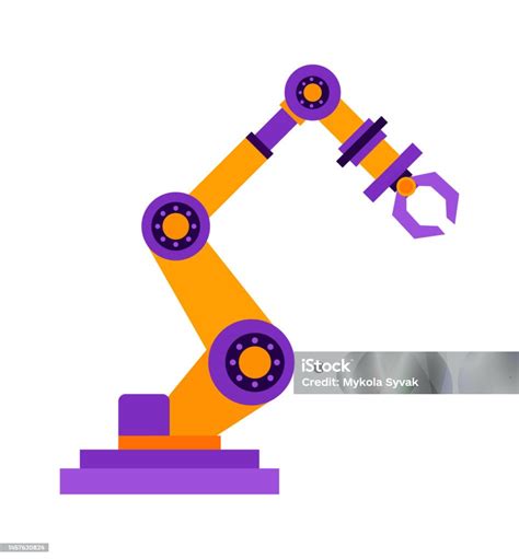 Manipulator Lengan Robot Ilustrasi Vektor Ilustrasi Stok Unduh Gambar