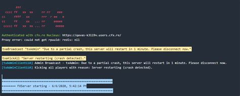 [help] server crashing everytime it starts discussion cfx re community