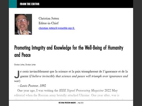 ieee signal processing magazine may 2023promoting integrity and