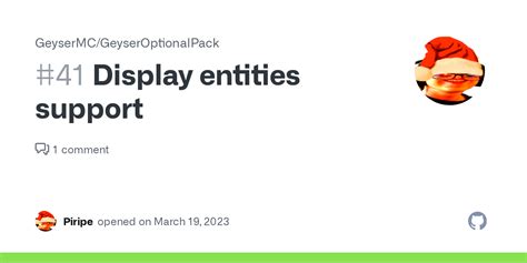 Display Entities Support Issue GeyserMC GeyserOptionalPack GitHub