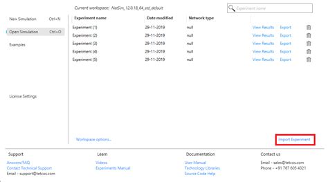 Importing Netsim Experiments And Configurations Netsim Support Portal