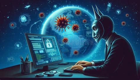 Cybersecurity Threats And Malware Detection Concepts Stock Illustration