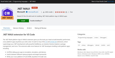 微软打造程序员神器 vs code跨平台开发扩展 windows 移动 功能
