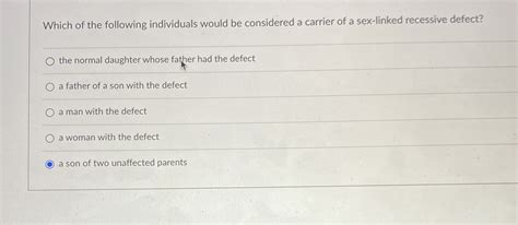 Solved Which Of The Following Individuals Would Be Chegg Com