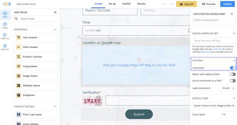 Can I Add A Google Interactive Map To Form 123FormBuilder