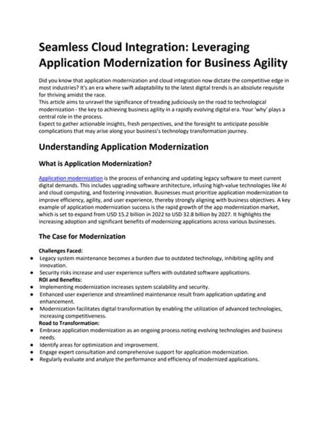 What Is Application Modernization A Comprehensive Guide Pptx