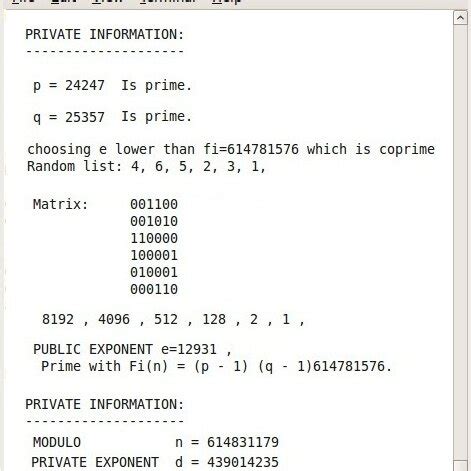 Small Example Of RSA Based Public Key Generation Download Scientific Diagram