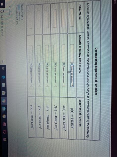 Solved Pps Decomposing Exponential Functions Given The Chegg