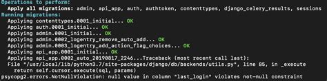 Python Django Migration Didnt Migrate Authtoken And Sessions Stack Overflow