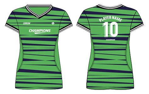 여성 스포츠 저지 티셔츠 디자인 스트라이프 패턴 컨셉 일러스트레이션 은 배구 저지 축구 축구 넷볼 스포츠 유니폼 키트에 적합한