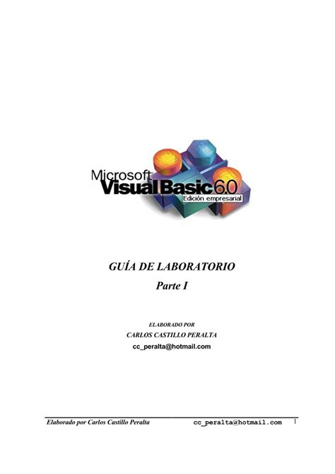 pdf de programación parte i guía de laboratorio de microsoft visual
