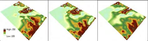 Dtm Obtained By Spline Interpolation Tk 25 Tk50 Tk100 Download Scientific Diagram