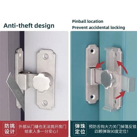 Ключалка за плъзгаща се врата 90 градусово резе за врата Резе за врата Кухненска преместваща се