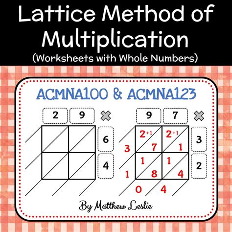 Lattice Multiplication Answers Lattice Method Of Multiplication