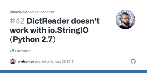 Dictreader Doesnt Work With Iostringio Python 27 · Issue 42