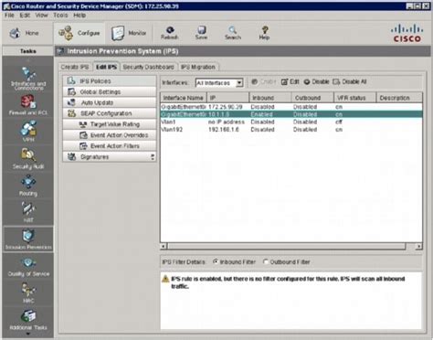 Configure Cisco Ios Ips With A Router And Sdm Cisco