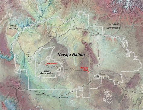 Arizona Navajo Reservation Map