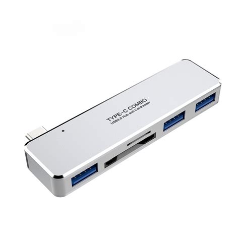 Tebe Usb 31 타입 C 허브 Usb 30 Tfsd 카드 읽기 5 인 1 다기능 컨버터 맥북 및 썬더볼트 3 시리즈