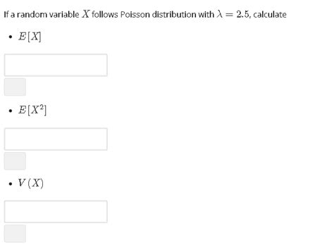 solved if a random variable x follows poisson distribution