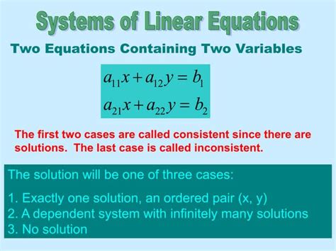 lecture 10a system of linear equations ppt