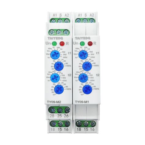 TY09 M1 M2 Cyclic Delay Timer Relay Switch SPDT 220V 16A AC DC12V 240V 50 60Hz 0 1s 100 Days