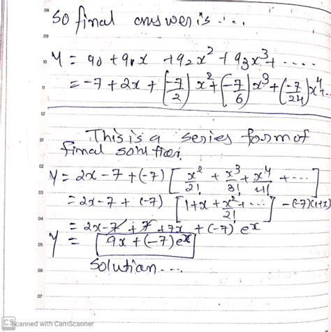 Use The Power Series Method To Solve The Given Initial Value Problem Format Your Final Answer