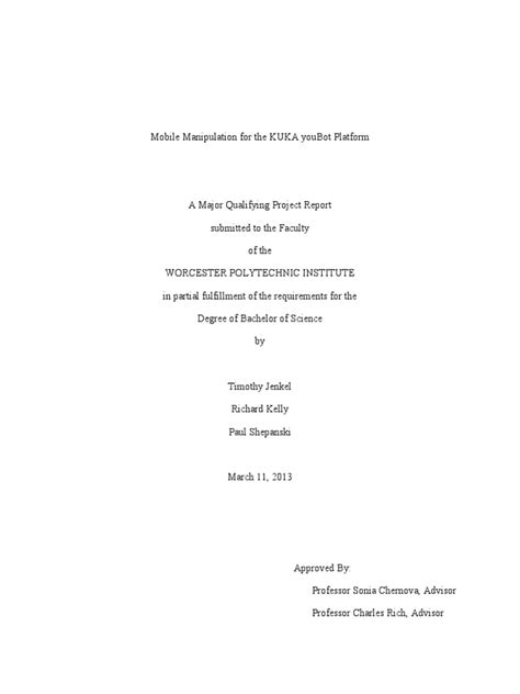 mobile manipulation for the kuka youbot platform pdf kinematics robot