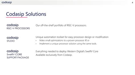 Codasip Application Class Risc V Processor Solutions Pptx