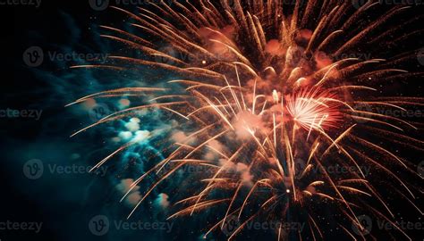 Fireworks Exploding In Vibrant Celebration Generated By Ai 24713774