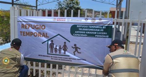 Instala Protección Civil Municipal Lonas En Los Refugios Temporales De