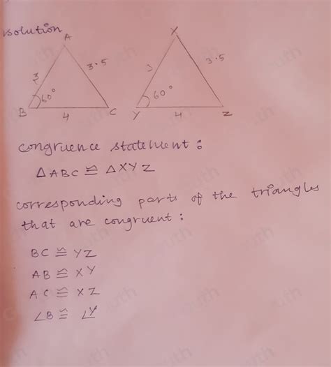 Solved Ur The Following 1、 Write Four Congruence Statements Involving