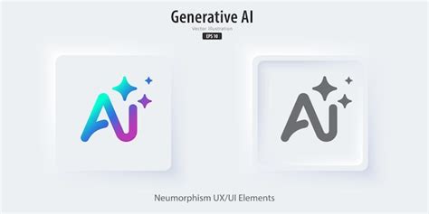 Premium Vector Generate Ai Icon A Set Of 3d Buttons Active And Inactive With Icon Symbols