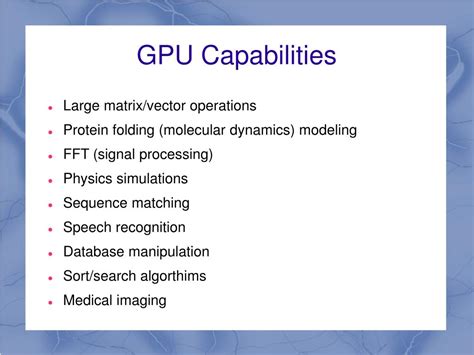 ppt gp gpu applications and simulations powerpoint presentation free