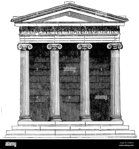 Temple Of Nike Apteros At Athens Front View Cultural History Book 1892 Tempel Der Nike