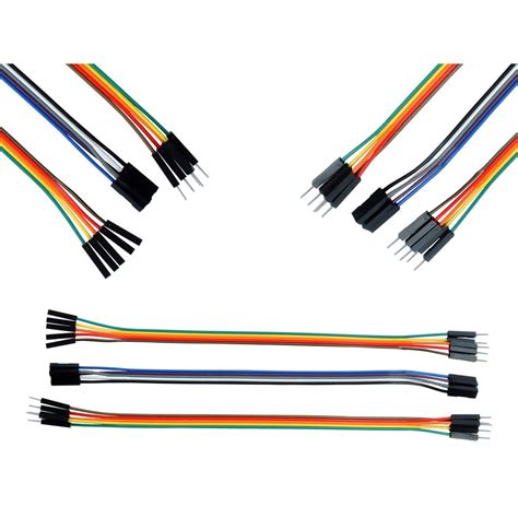 Kit 10 Jumpers 30cm Dupont Premmiun 30cm Macho Femea Macho Macho Femea Femea Para Robotica