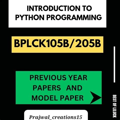 introduction to python programming vtu previous year papers vtu pythonprogramming 2025