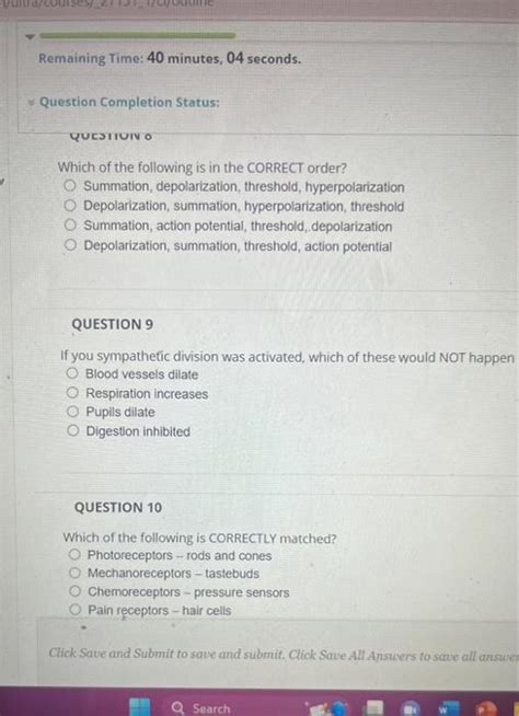 Solved Which Of The Following Is In The Correct Order