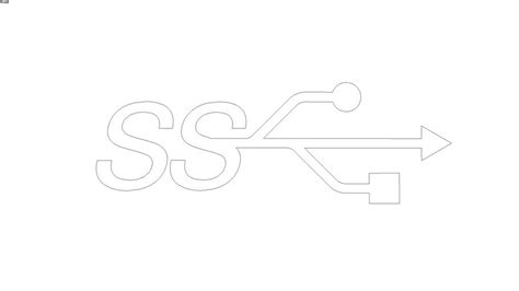 Usb Superspeed Logo 3d Model