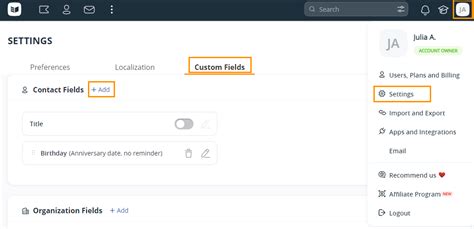 Add Edit Delete Custom Fields OnePageCRM Help Center