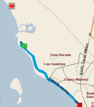 Map Of Driving In Mazatlan Mexico