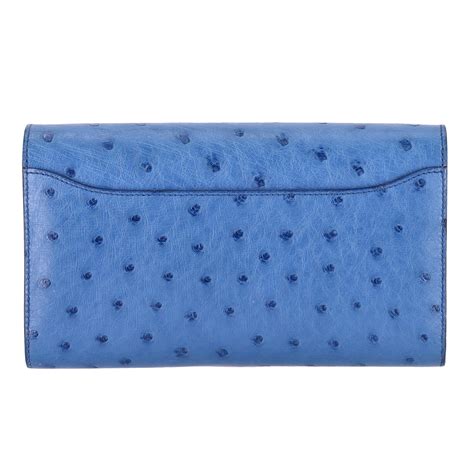 Hermes Ostrich Skin Constance Long Wallet For Sale At 1stdibs